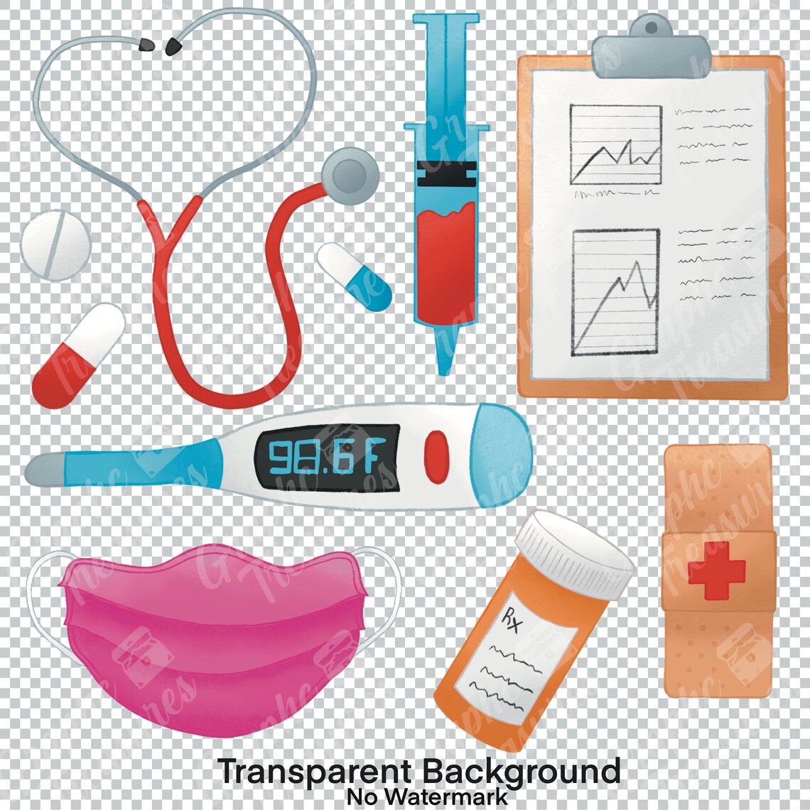 Doctor Nurse Medical CNA Clipart 22 PNG Transparent Background | Etsy