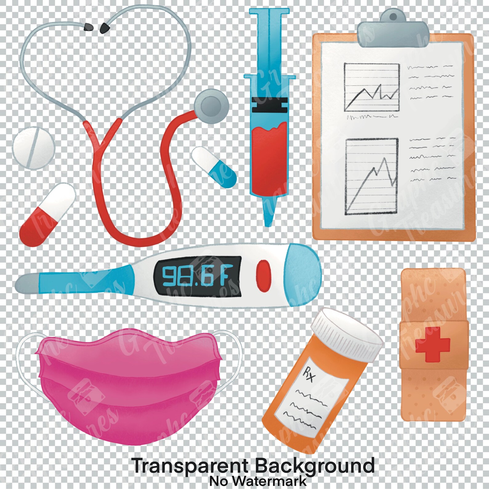Doctor Nurse Medical CNA Clipart 22 PNG Transparent Background | Etsy