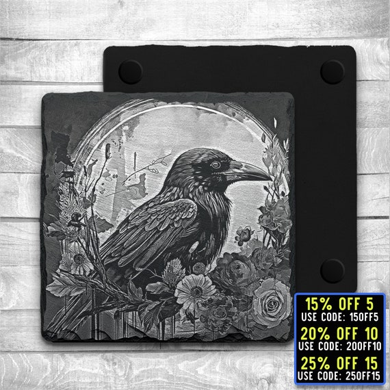 3d Laser Cut Blackbird Coasters