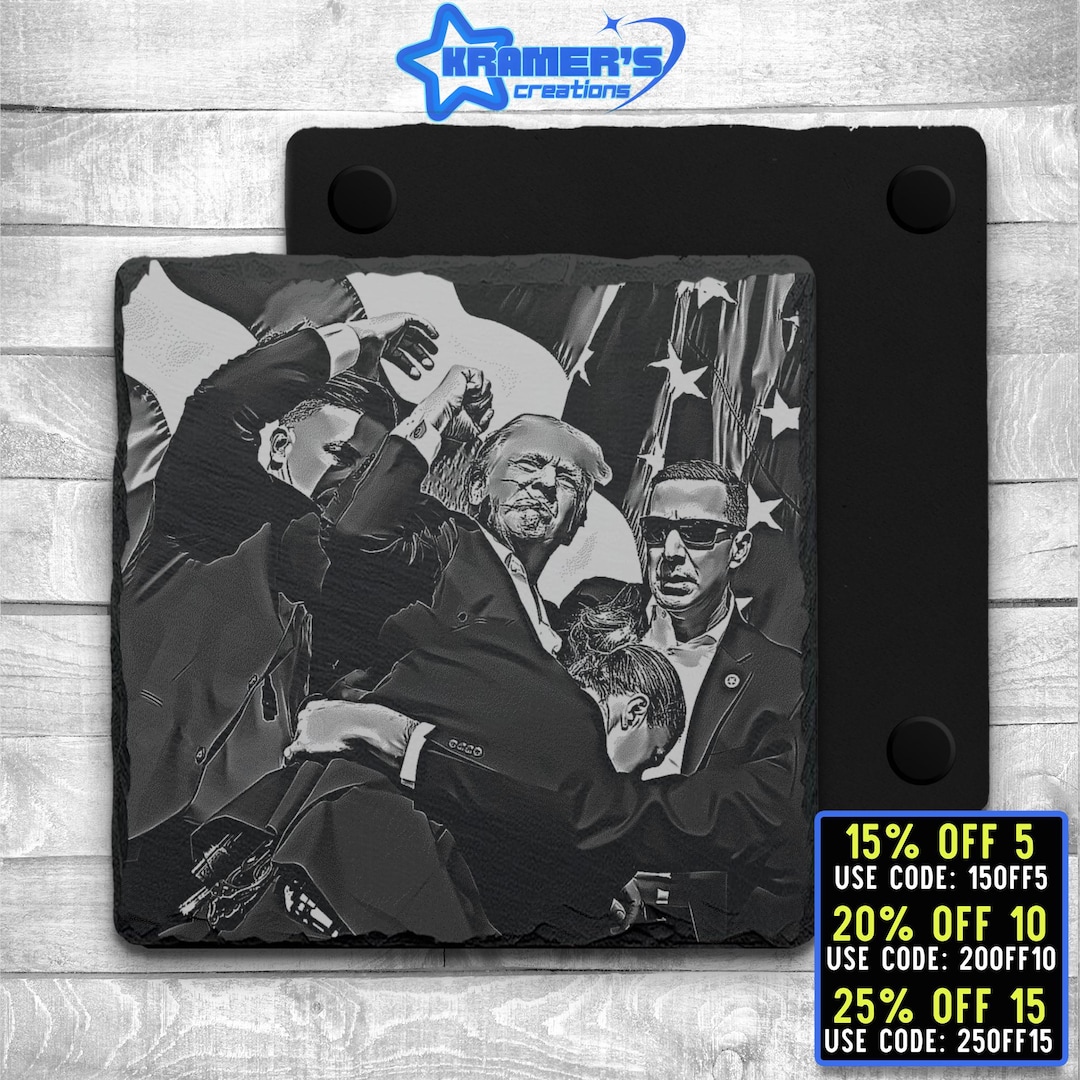 Laser Ready 3 Files Trump Fist Coaster Engraving- Digital JPG, PNG, SVG ...