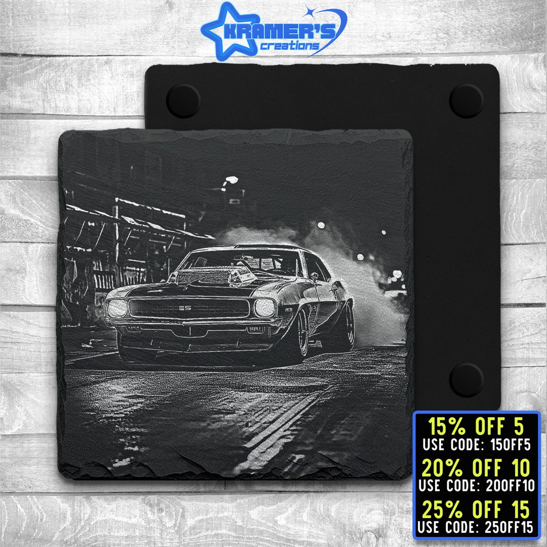 Laser Ready 3 Files Drag Car at the Line Coaster Engraving- Digital JPG ...