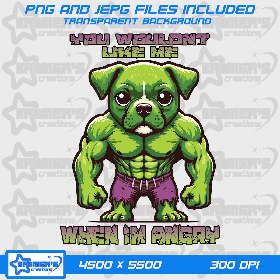 Wouldnt Like Me When Im Angry PNG Sublimation, Angry Puppy PNG, Kids ...