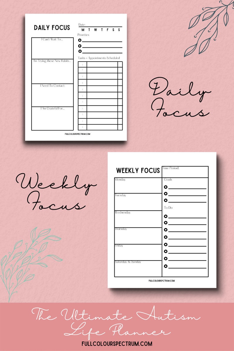 The Ultimate Autism Life Planner | PDF Printable Planner | Printer ...