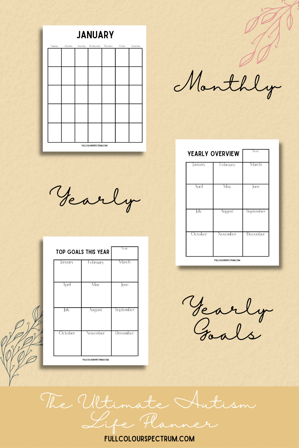 The Ultimate Autism Life Planner | PDF Printable Planner | Printer ...