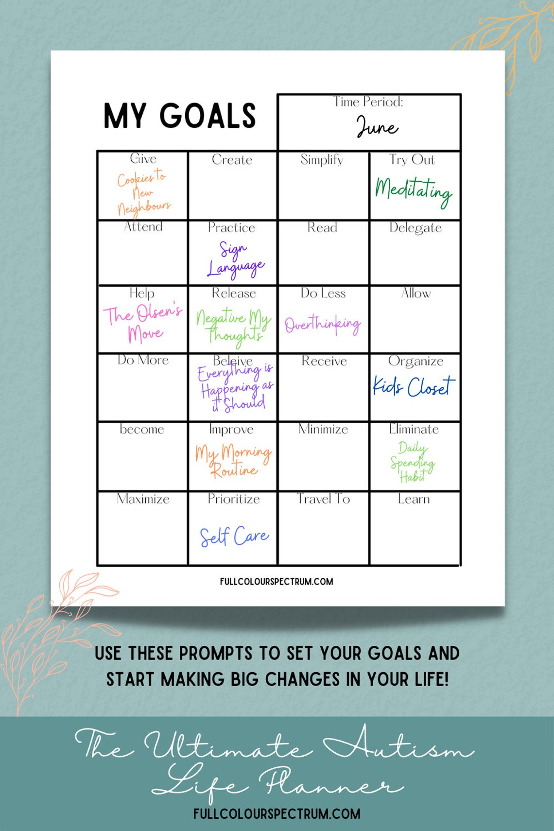 The Ultimate Autism Life Planner PDF Printable Planner | Etsy