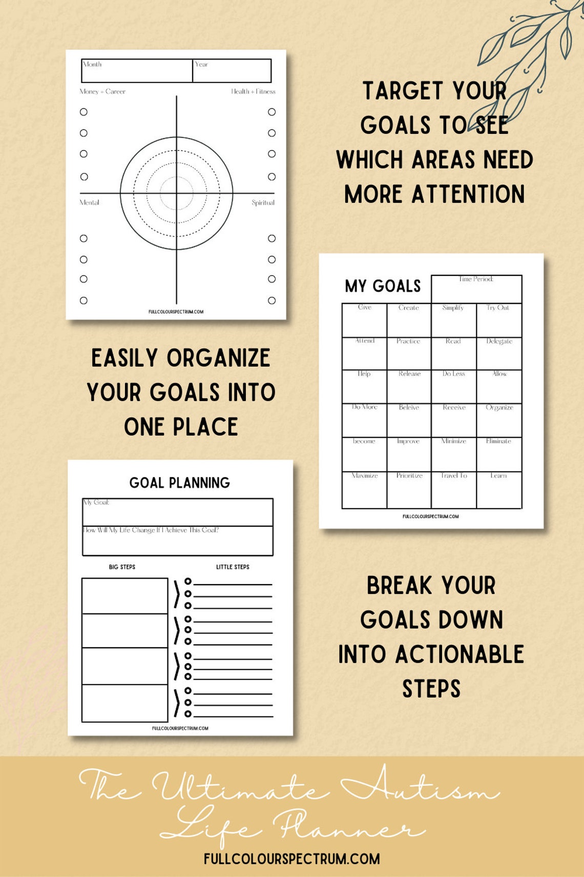 The Ultimate Autism Life Planner | PDF Printable Planner | Printer ...