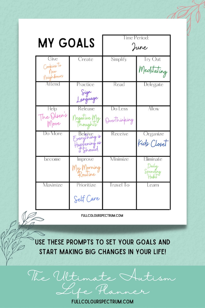 The Ultimate Autism Life Planner | PDF Printable Planner | Printer ...