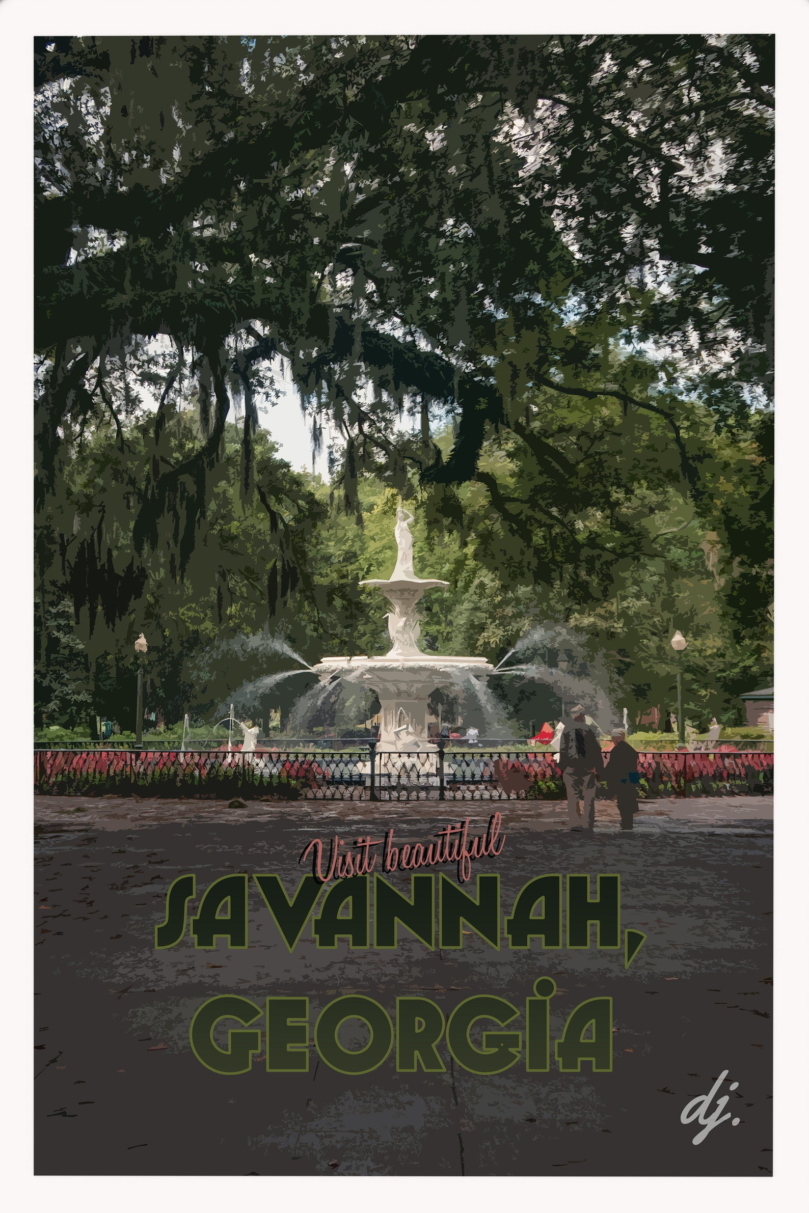 Savannah Travel Poster Printable Wall Art Digital Download - Etsy España