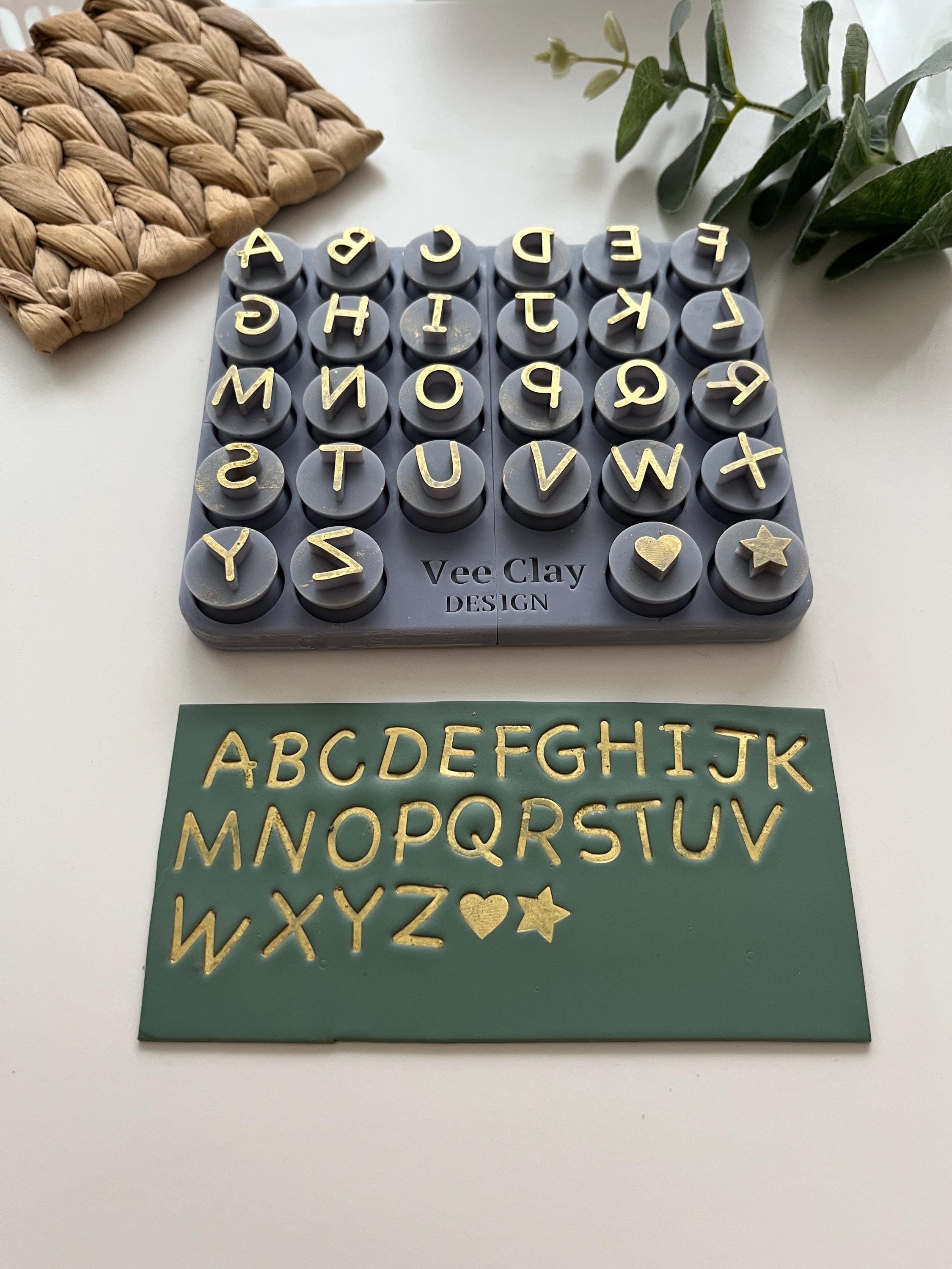 Alphabet Stamps FUN Font: Polymer Clay Cutters for Earring Making - Etsy