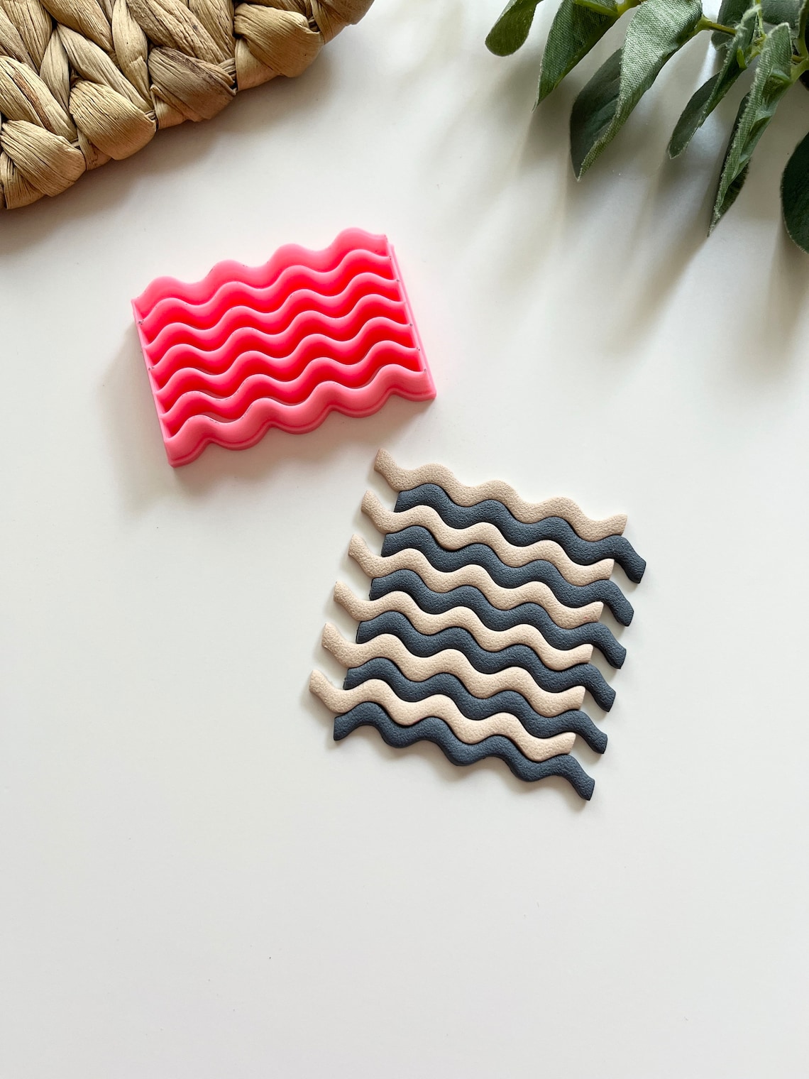 Wavey Line Clay Cutter: Polymer Clay Earring Tool (56mm) - Etsy