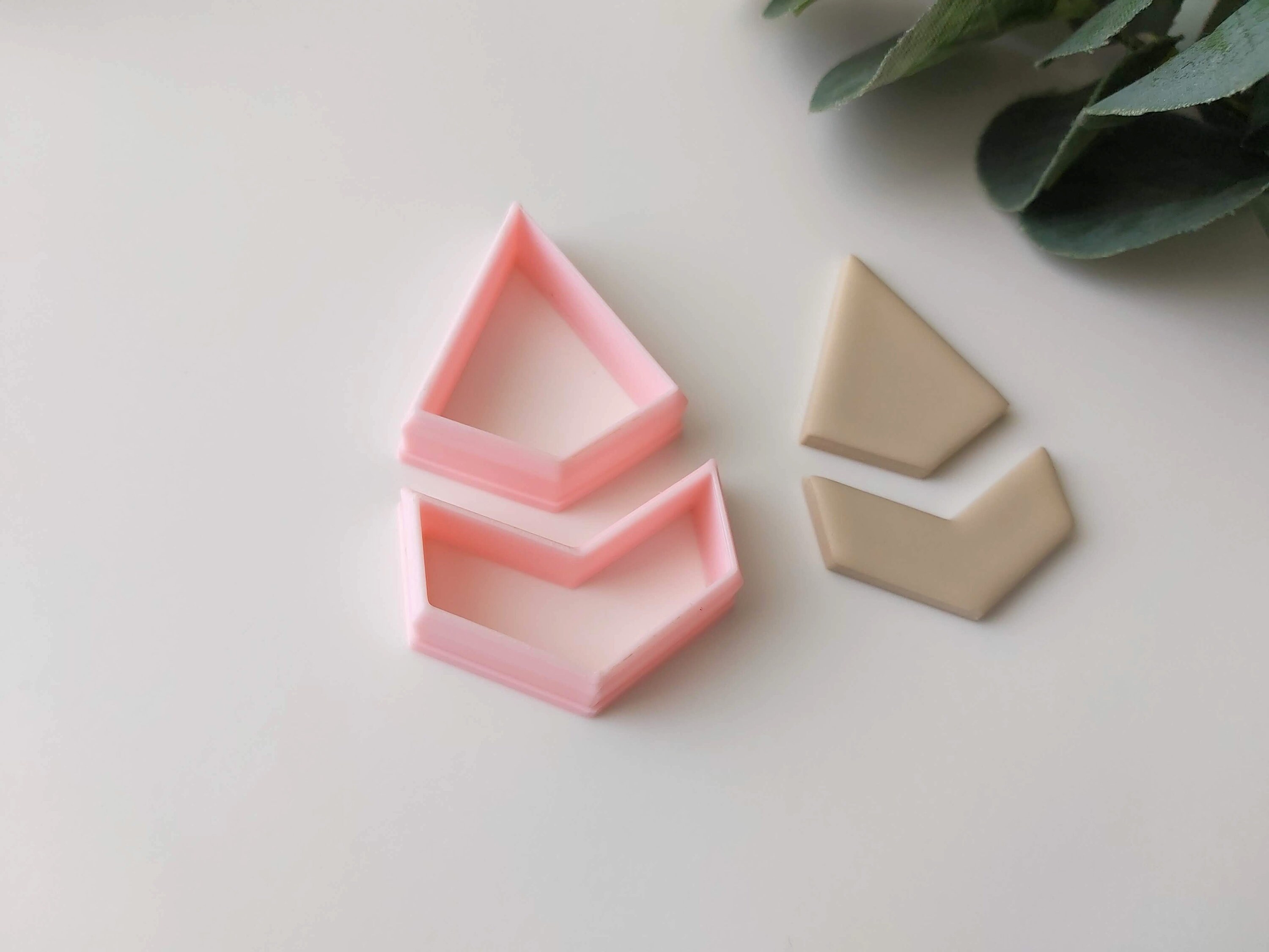 Chevron Clay Cutter Set / Long Diamond Chevron 2pc / Polymer - Etsy