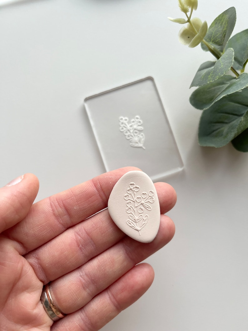 Snowberry Twig Acrylic Debossing Stamps/ Embossing Stamps / - Etsy