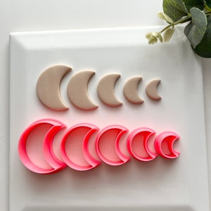 Half Moon Cutter- 35mm, 30mm, 25mm, 20mm, 15mm / Polymer Clay Tools ...