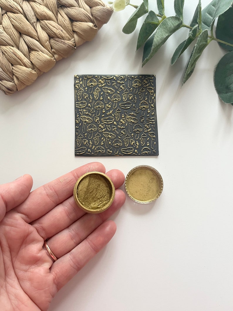 Concentrated Gold & Silver Mica Powder / Polymer Clay Cutters + Tools ...