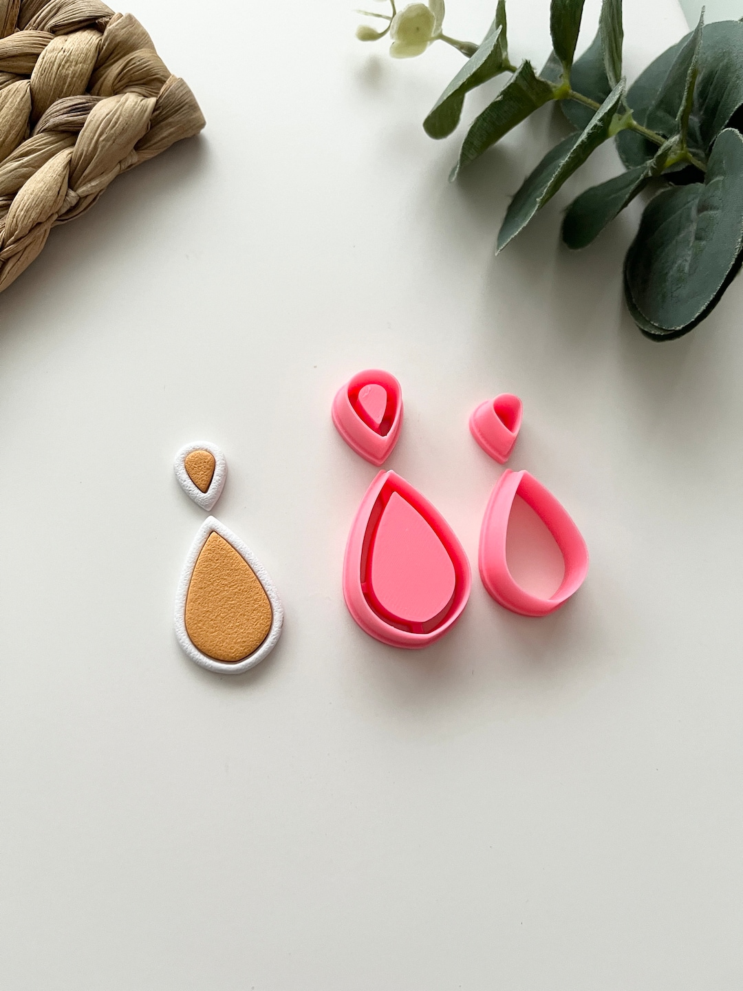 Embedded Teardrop Cutters Set of 4/ Polymer Clay Tools / Jewellery ...
