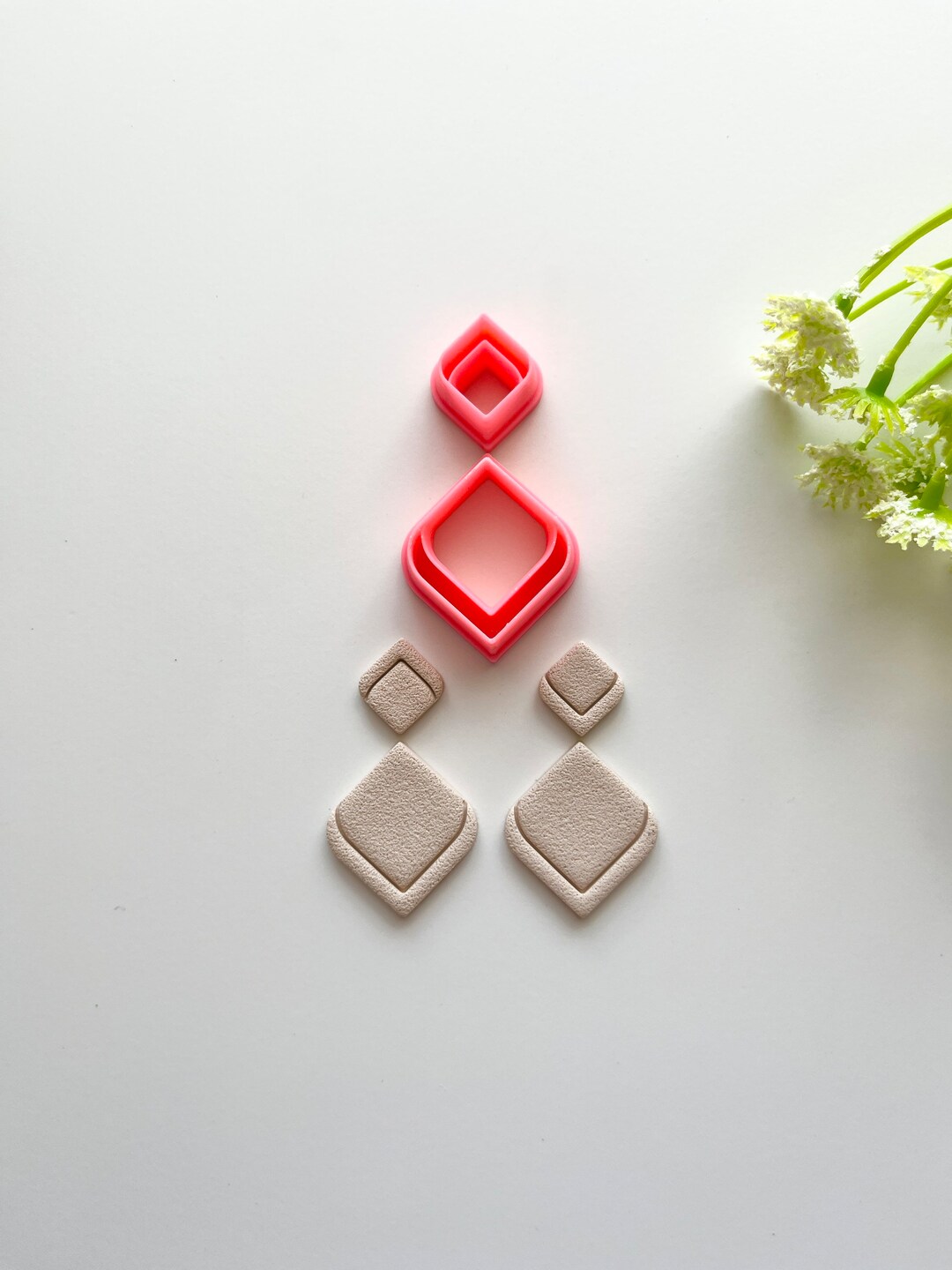 Embossed Diamond Cutter Set / Polymer Clay Cutters / Jewellery Tools ...