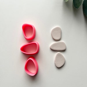 Pebble Trio Set #1 Polymer Clay Shape Cutters ⎥ Earring Making ...