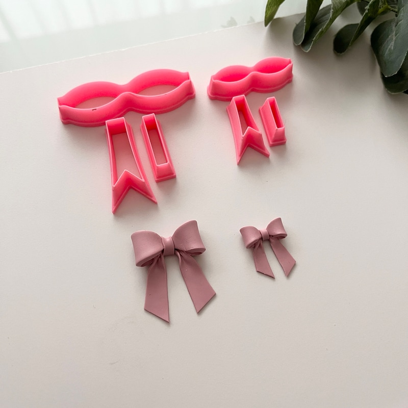 Bowtie Clay Earrings - Etsy