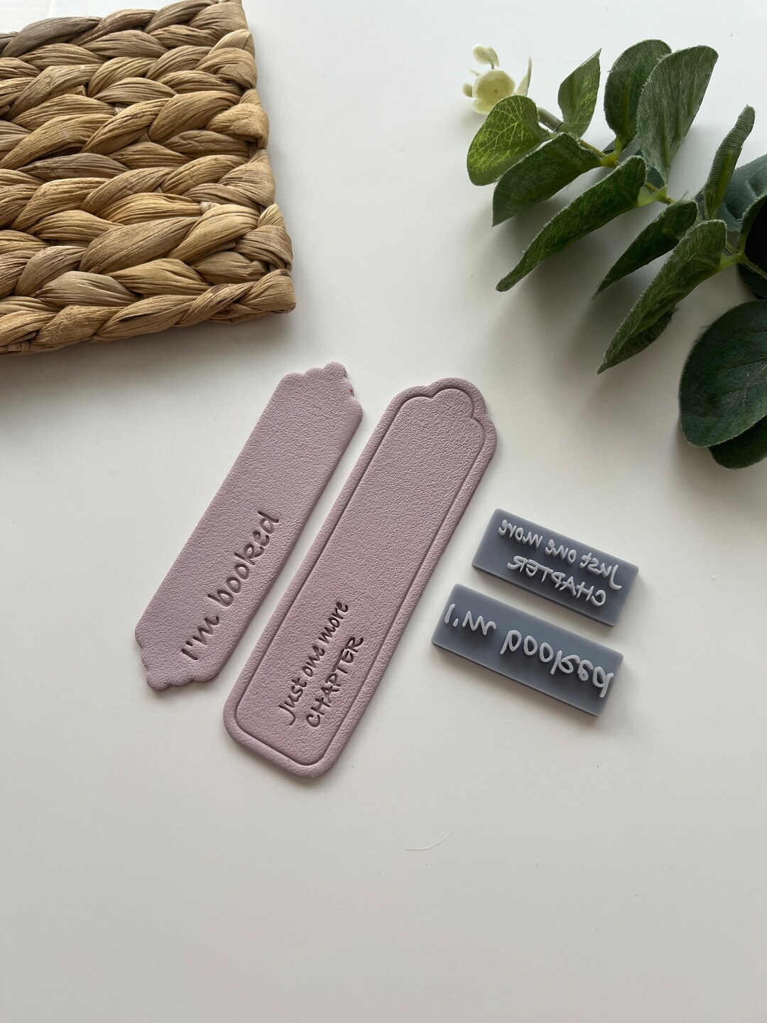 Bookmark Text Stamps: Polymer Clay & Jewelry Tools - Etsy