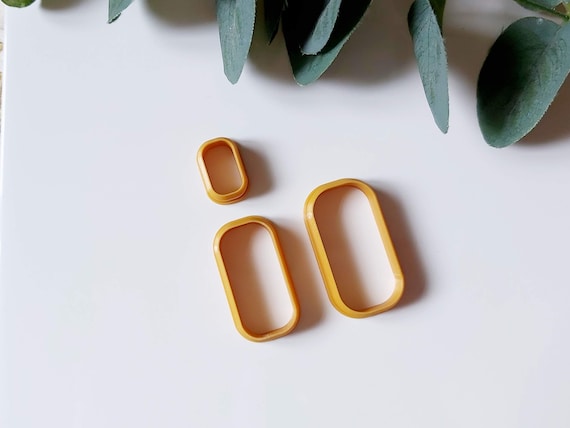 Rounded Rectangle Polymer Clay Shape Cuttersset of 3 17mm - Etsy