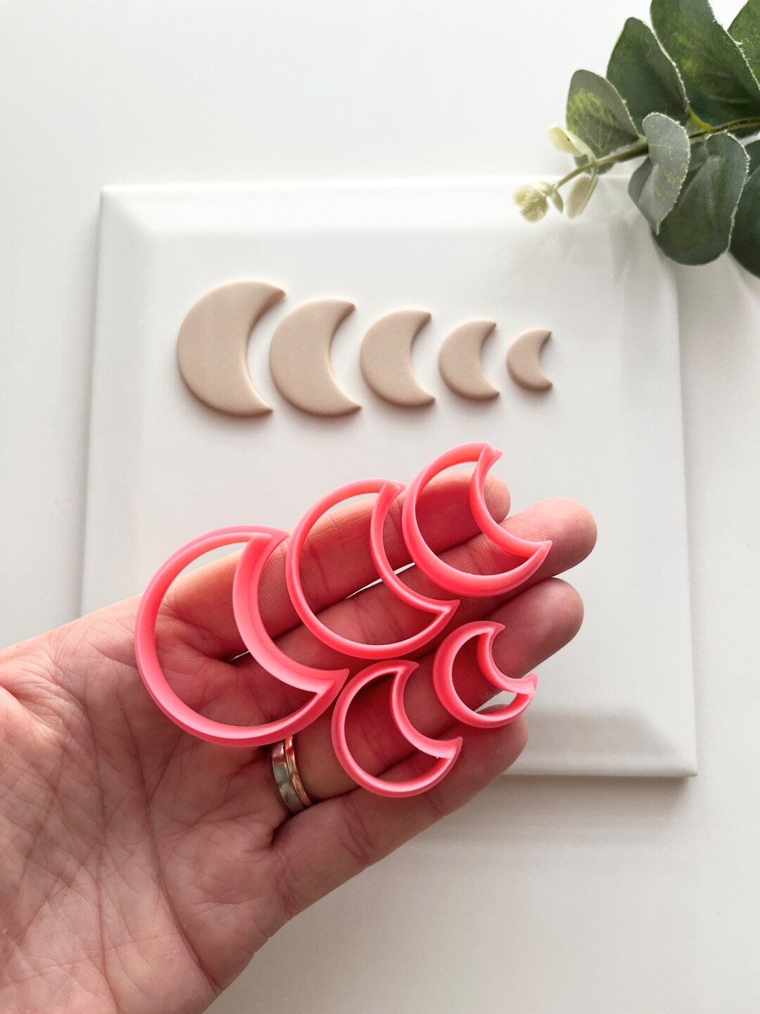 Half Moon Cutter- 35mm, 30mm, 25mm, 20mm, 15mm / Polymer Clay Tools ...