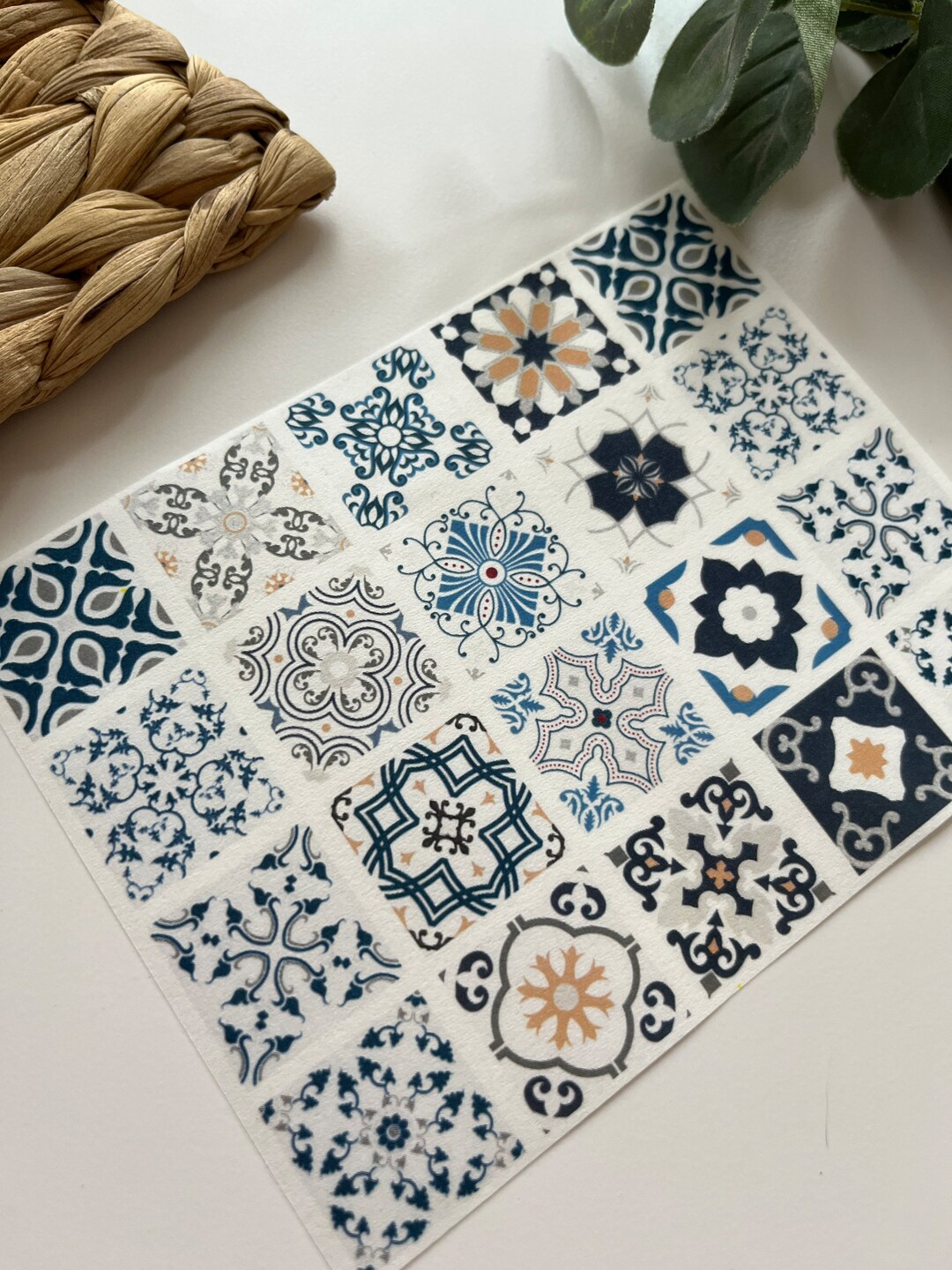 Portuguese Tile Image Transfer Paper: Polymer Clay Jewelry (1 Sheet ...