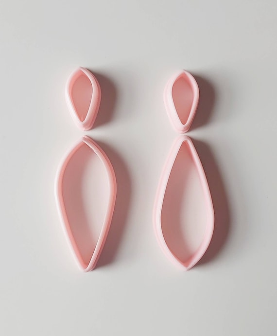 Tear Drop Nr1 Clay Cutter Set of 2 Cutters / Polymer Clay | Etsy