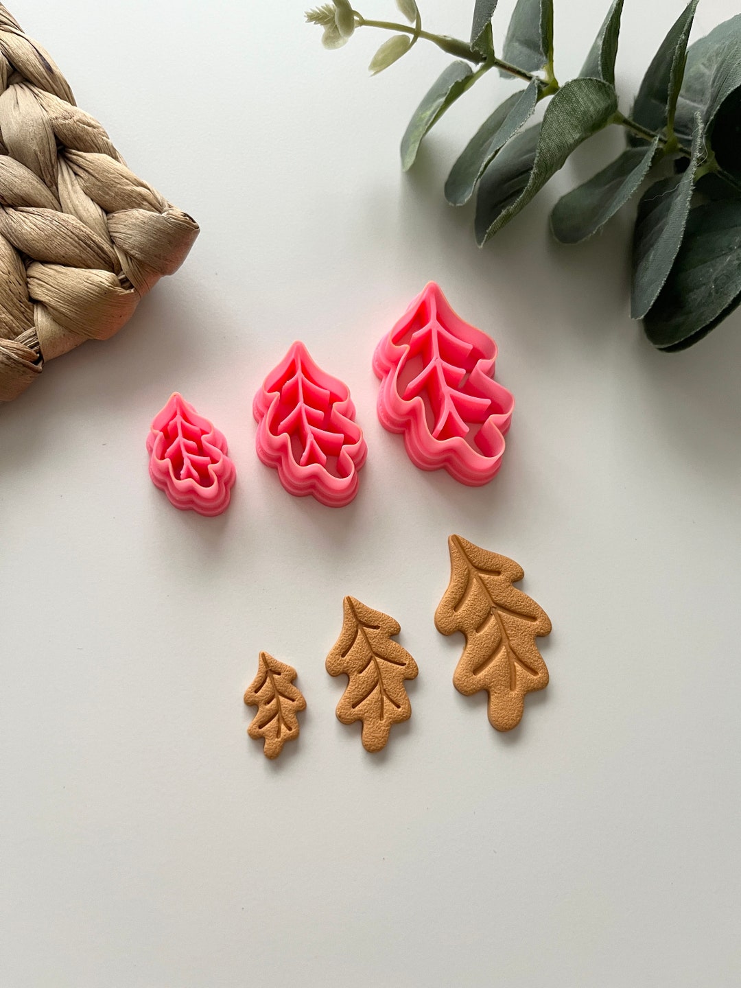 Oak Leaf Polymer Clay Cutters - 3 Sizes / Jewellery Tools / Earring ...