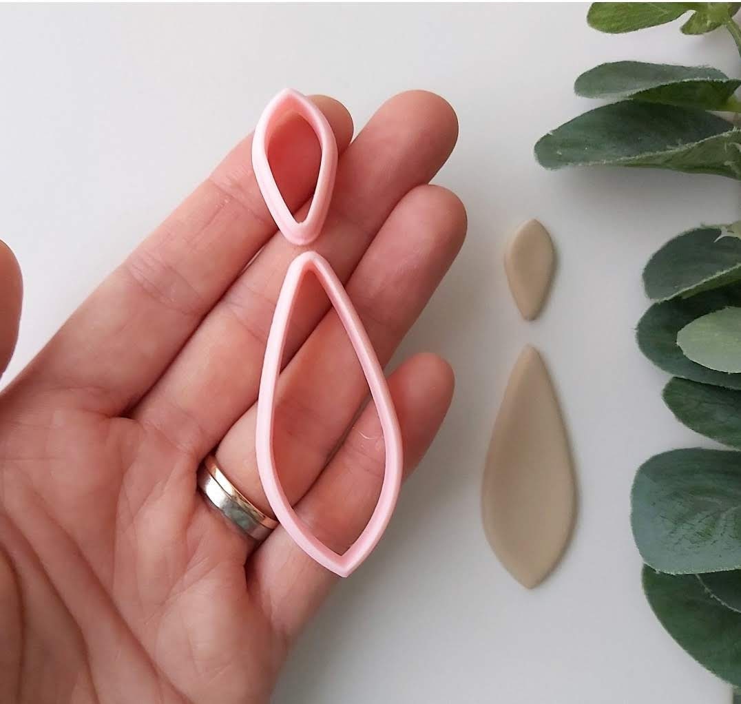 Tear Drop Nr1 Clay Cutter Set of 2 Cutters / Polymer Clay - Etsy UK