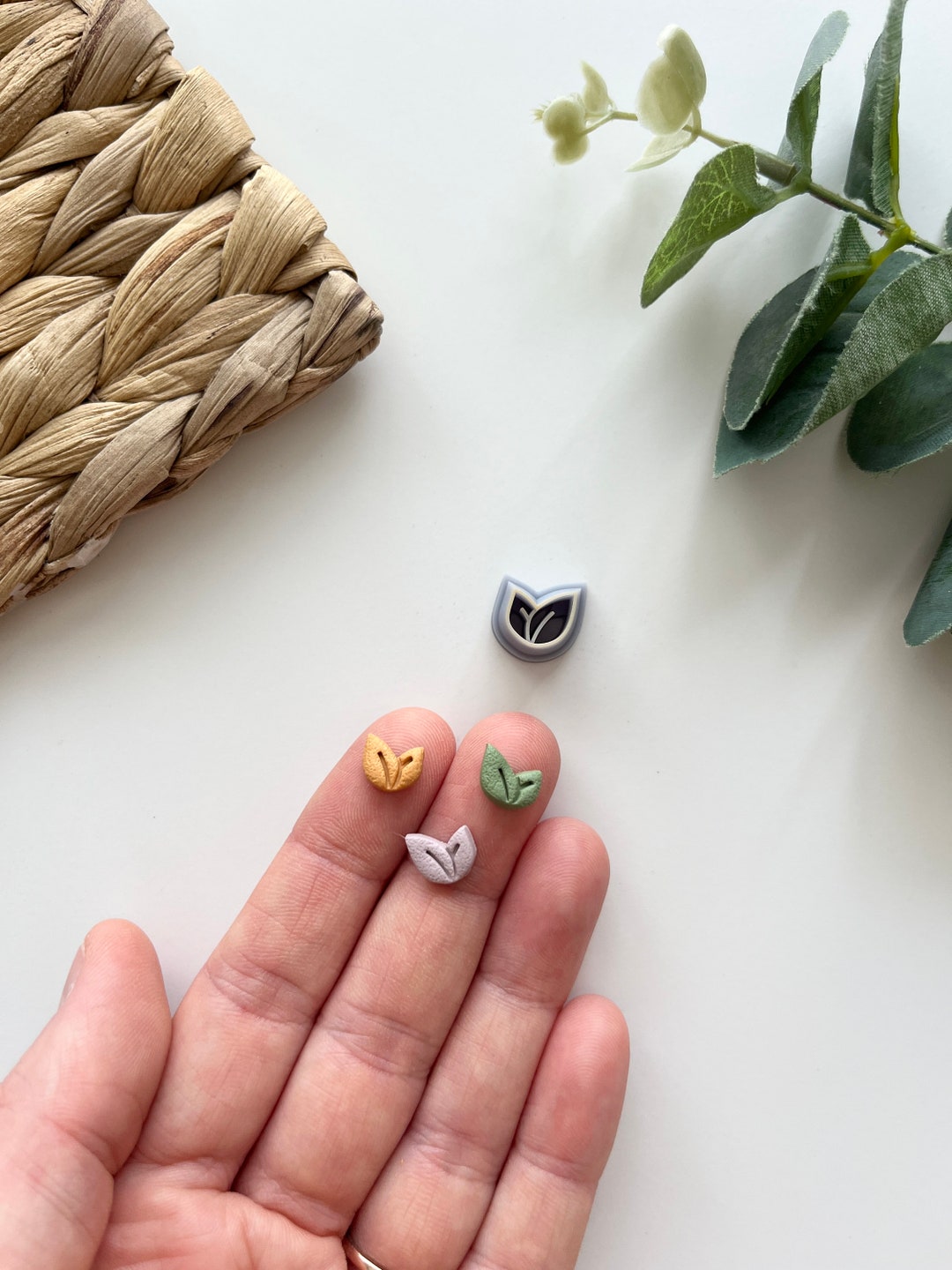 Mini Double Leaf Clay Cutter / Polymer Clay Cutters / Micro Cutters ...