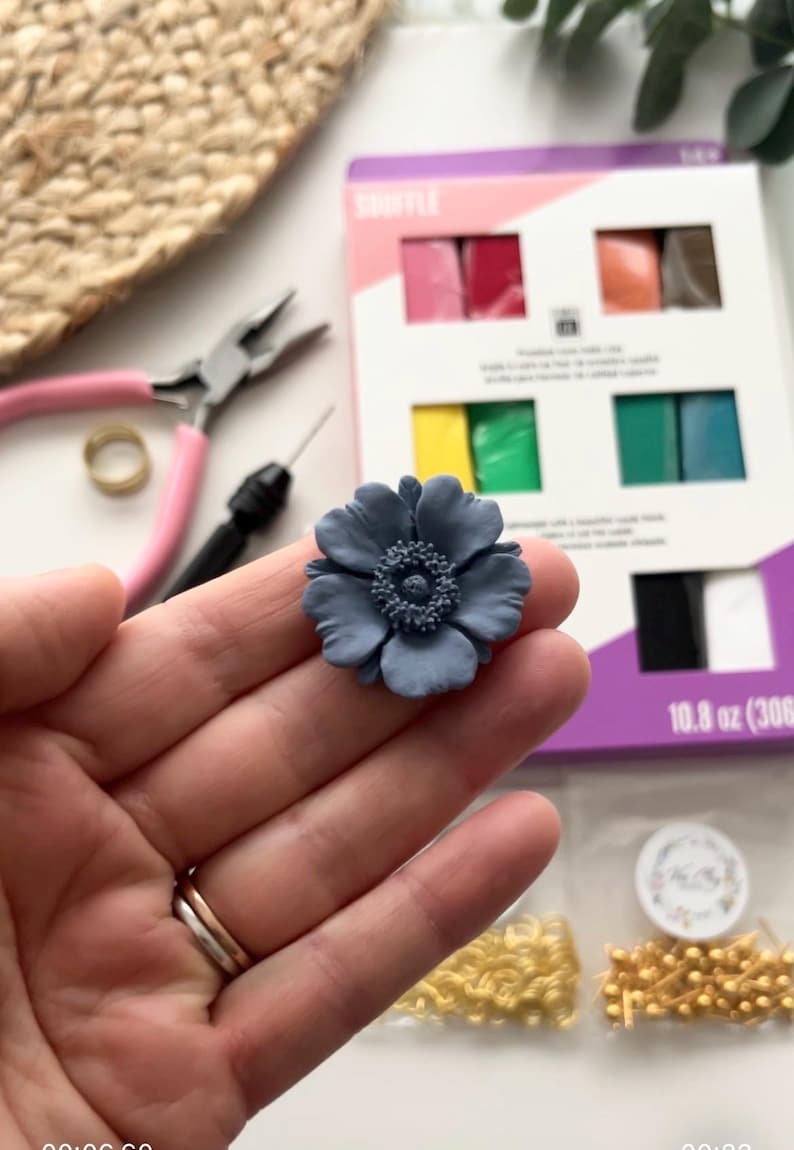 Poppy + Lily Mould Starter Kit van VeeClayDesign - polymeerklei uitsteekvormpjes, gereedschap ...