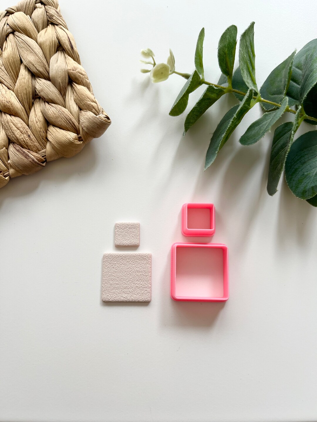 Square Polymer Clay Shape Cutters ⎥set of 2; 14mm, 25mm⎥ Earring Making ...