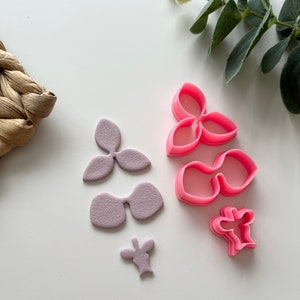 Orchid Flower 3 Part Clay Cutter / Polymer Clay Tools / Jewellery Tools ...