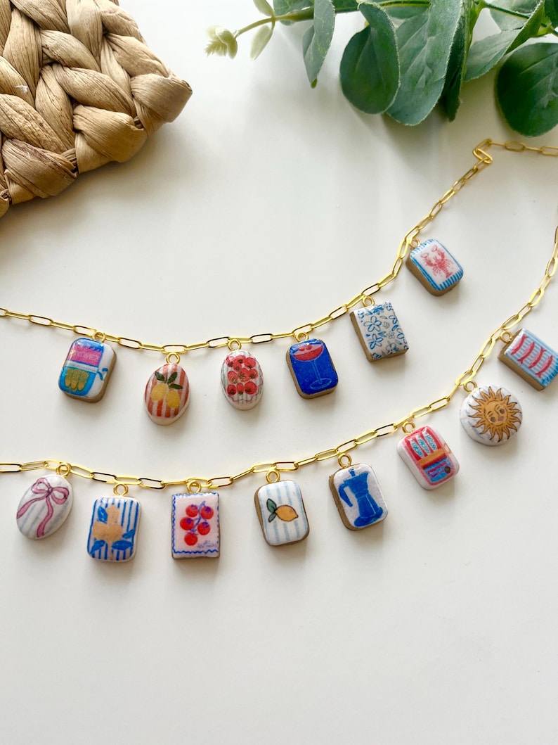 Charm Transfer Paper & Matching 10 Cutters: Polymer Clay Jewelry Tools ...