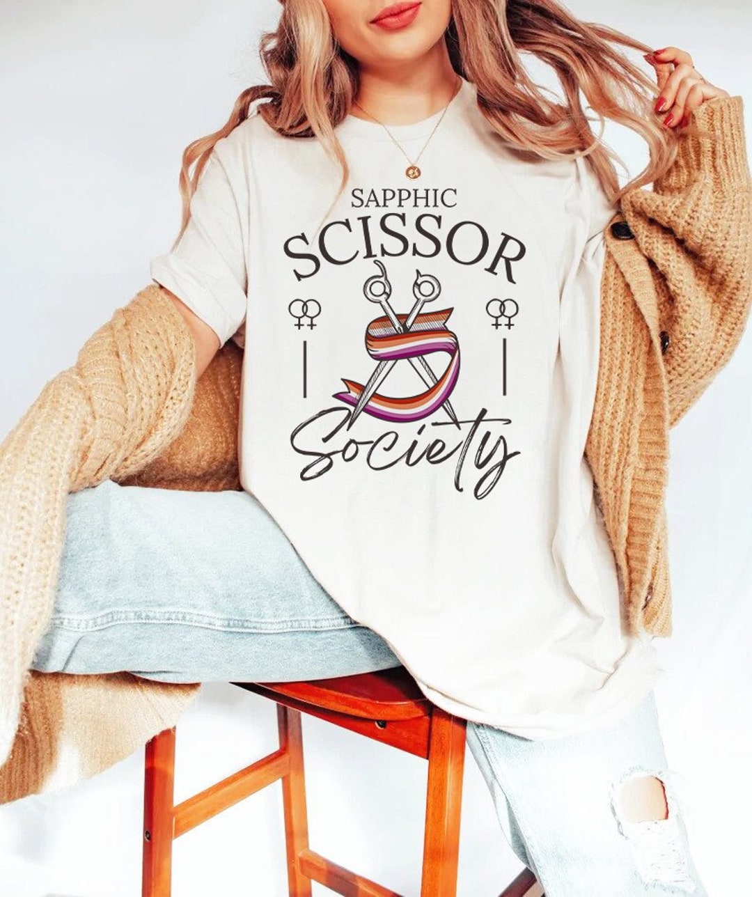 Sapphic Scissor Society Shirt | Lesbian Scissor Shirt | Funny Lesbian ...