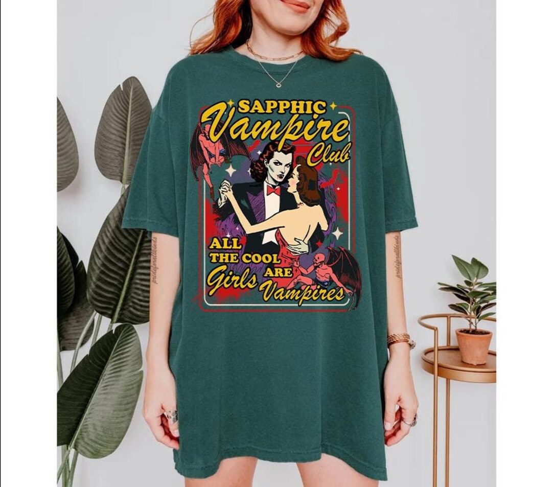 Comfort Colors Sapphic Vampire Club | Lesbian Vampires | Bisexual Vampires | Gay Vampires | Gay ...