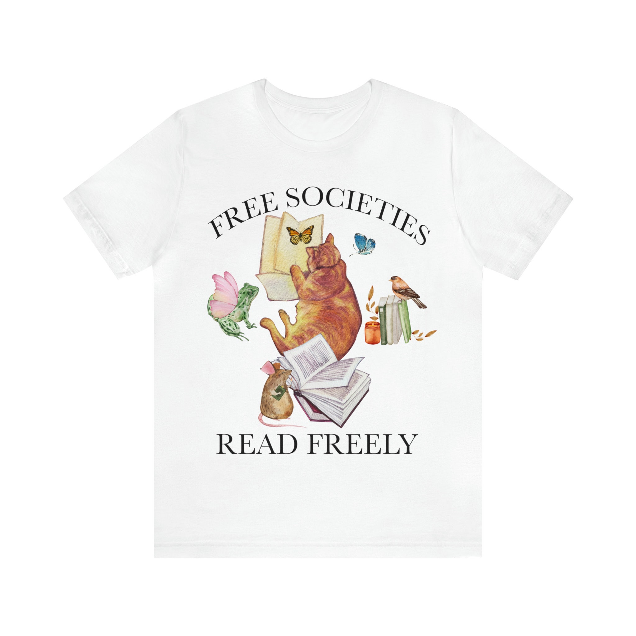 Free societies read freely shirt | read banned books | cottagecore ...
