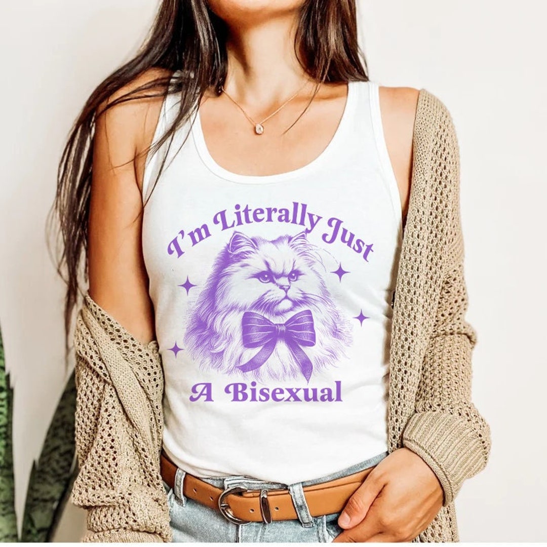 I'm Literally Just a Bisexual Tank Top | Bi Clothing | Bisexual Tank ...