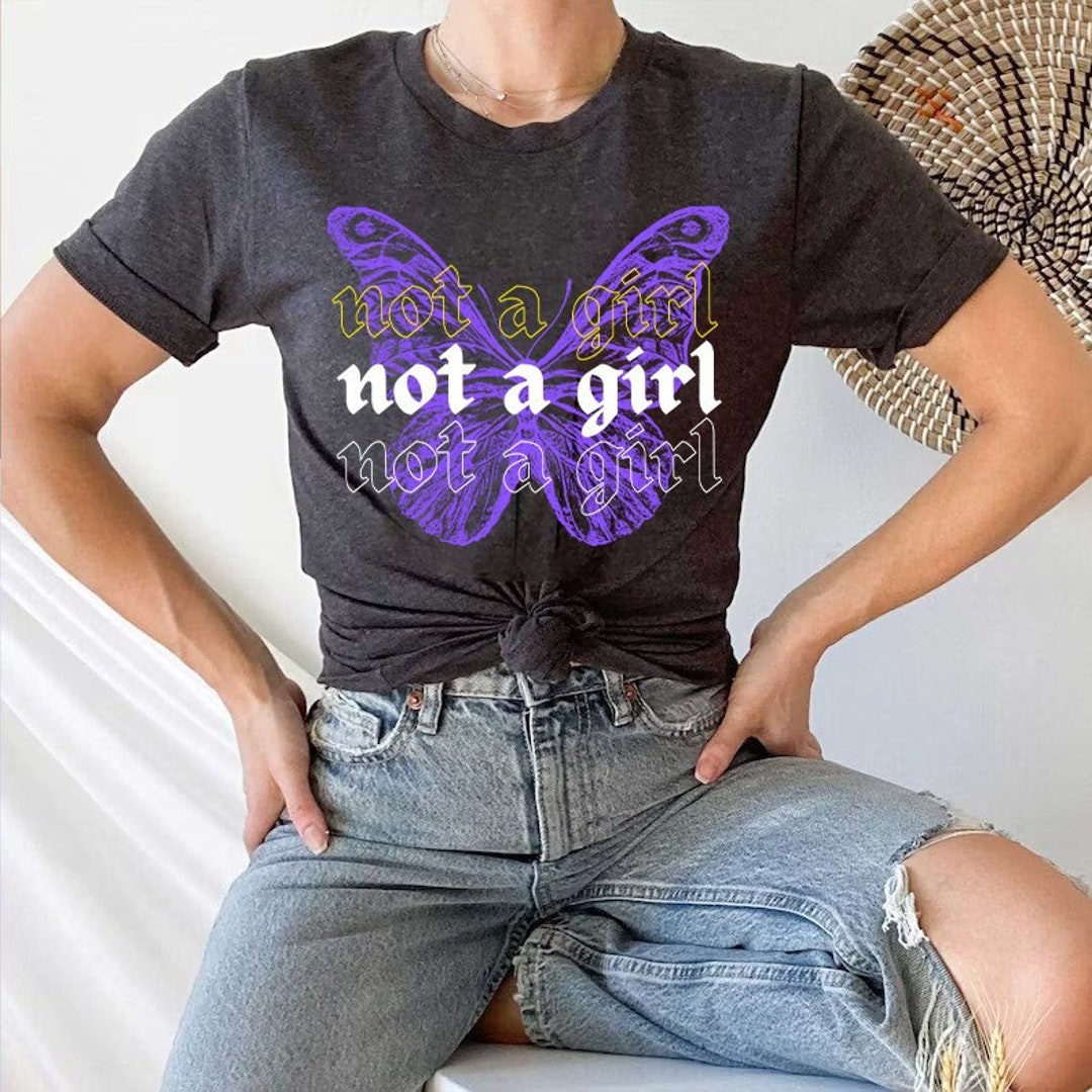 Not a Girl | Nonbinary Shirt | Nonbinary Pride | Enby Shirt | Cisn't Shirt | Genderfluid ...