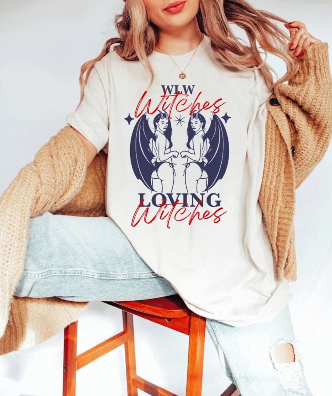 Wlw Witches Loving Witches Shirt | Witchy Lesbian Shirt | Boho Lesbian ...