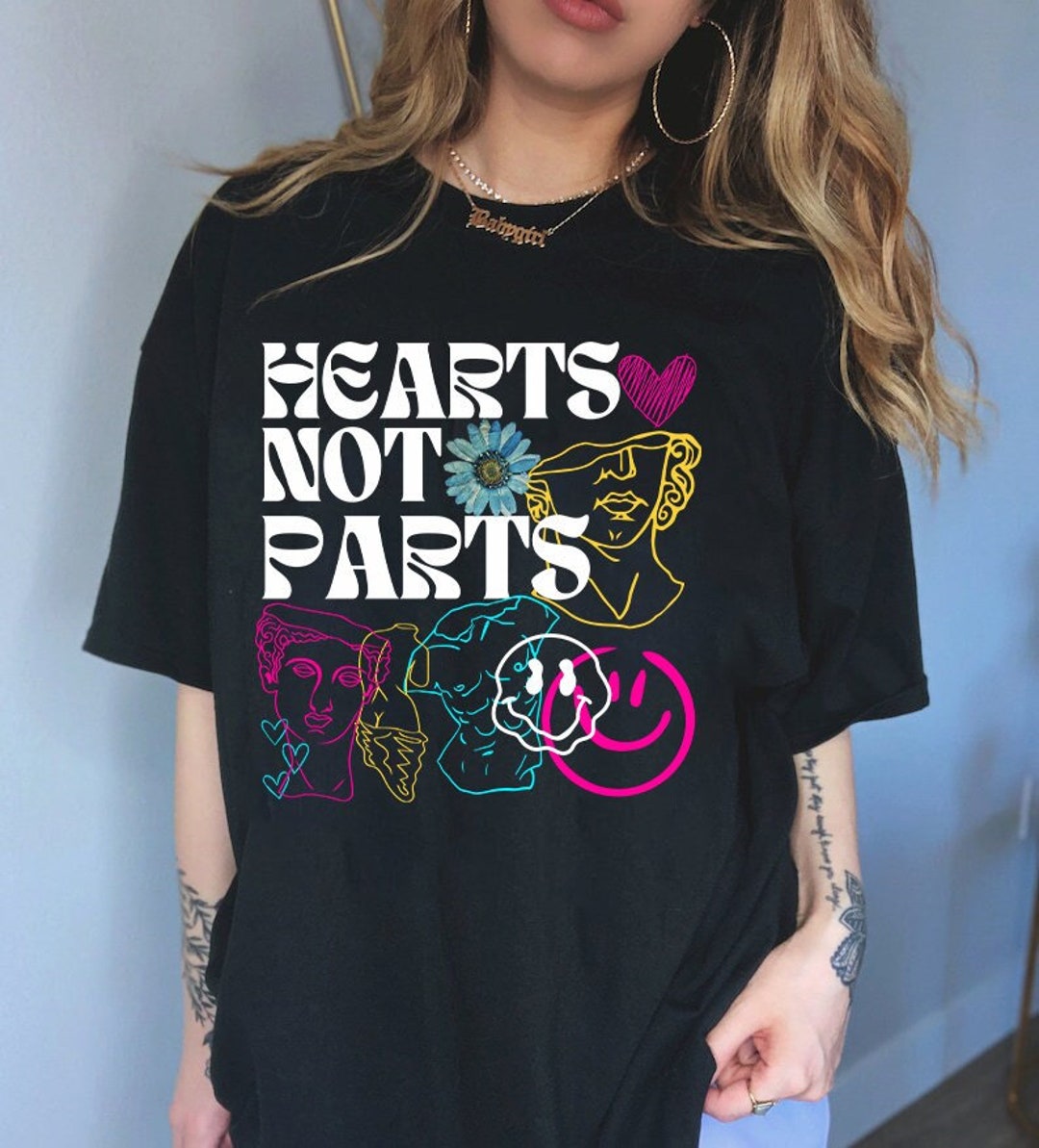 Hearts Not Parts Shirt | Pansexual Shirt | Pansexual Pride | Subtle ...