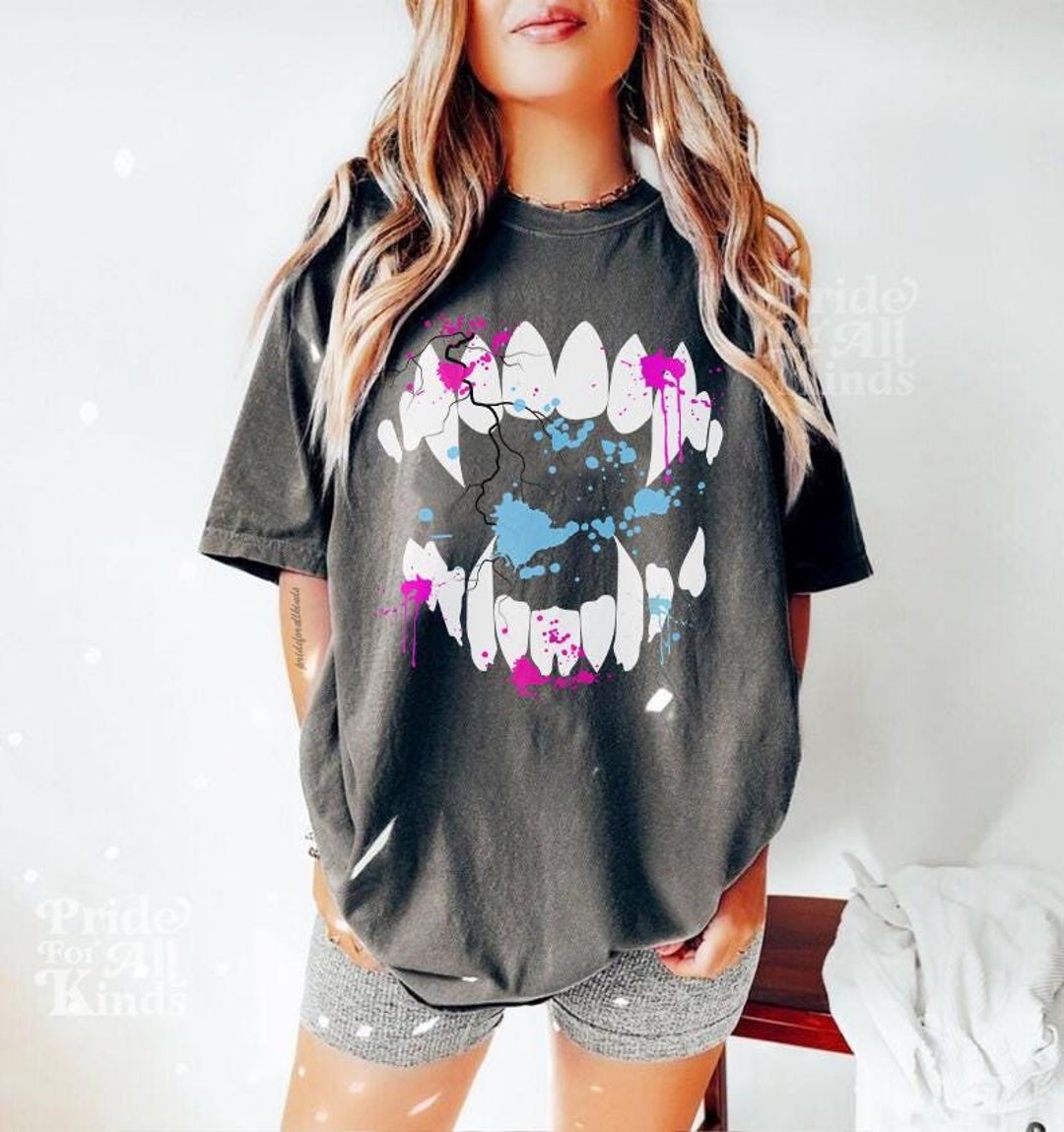 Trans Vampire Subtle Trans Pride Trans Halloween Gay Halloween Subtle ...