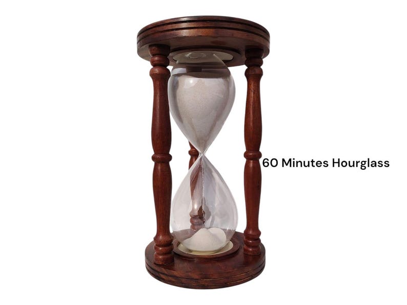 Elegant Rosewood 60-minute Sand Timer: Home Office Decor - Etsy