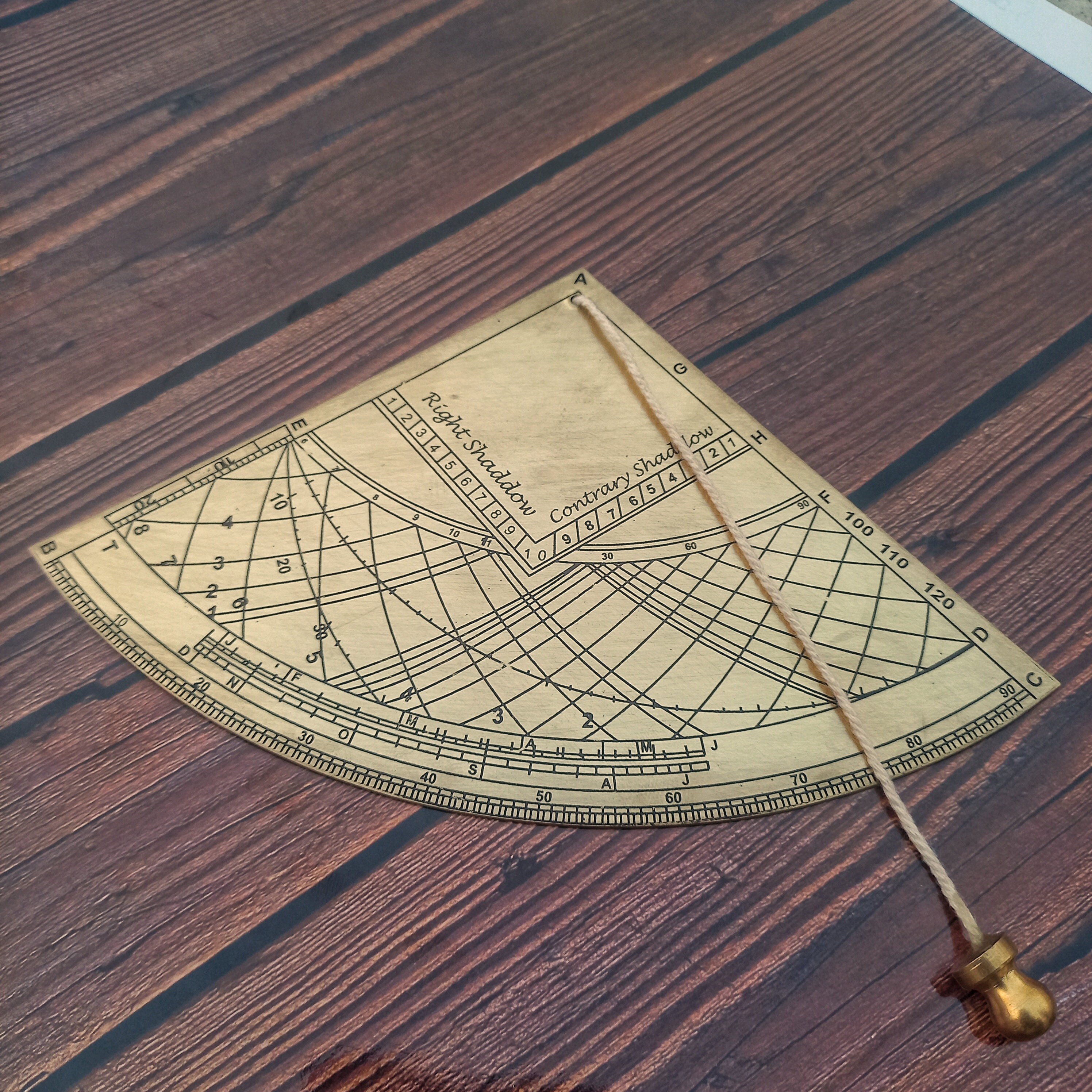 Gunter's Quadrant Astronomical Quadrant, Birthday Gift for Him, Gift ...