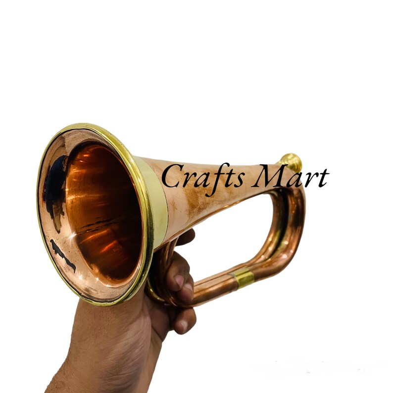 Parade Style Bugle Brass & Copper Low Pitch Bugle Army Military Copper ...