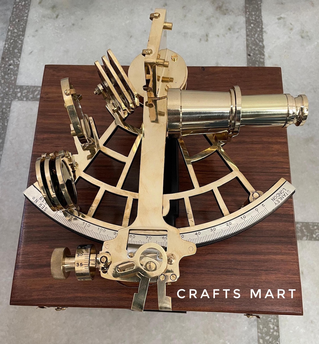 Nautical Brass Working Sextant , Brass Astrolabe Armillary, 9'' Inch ...