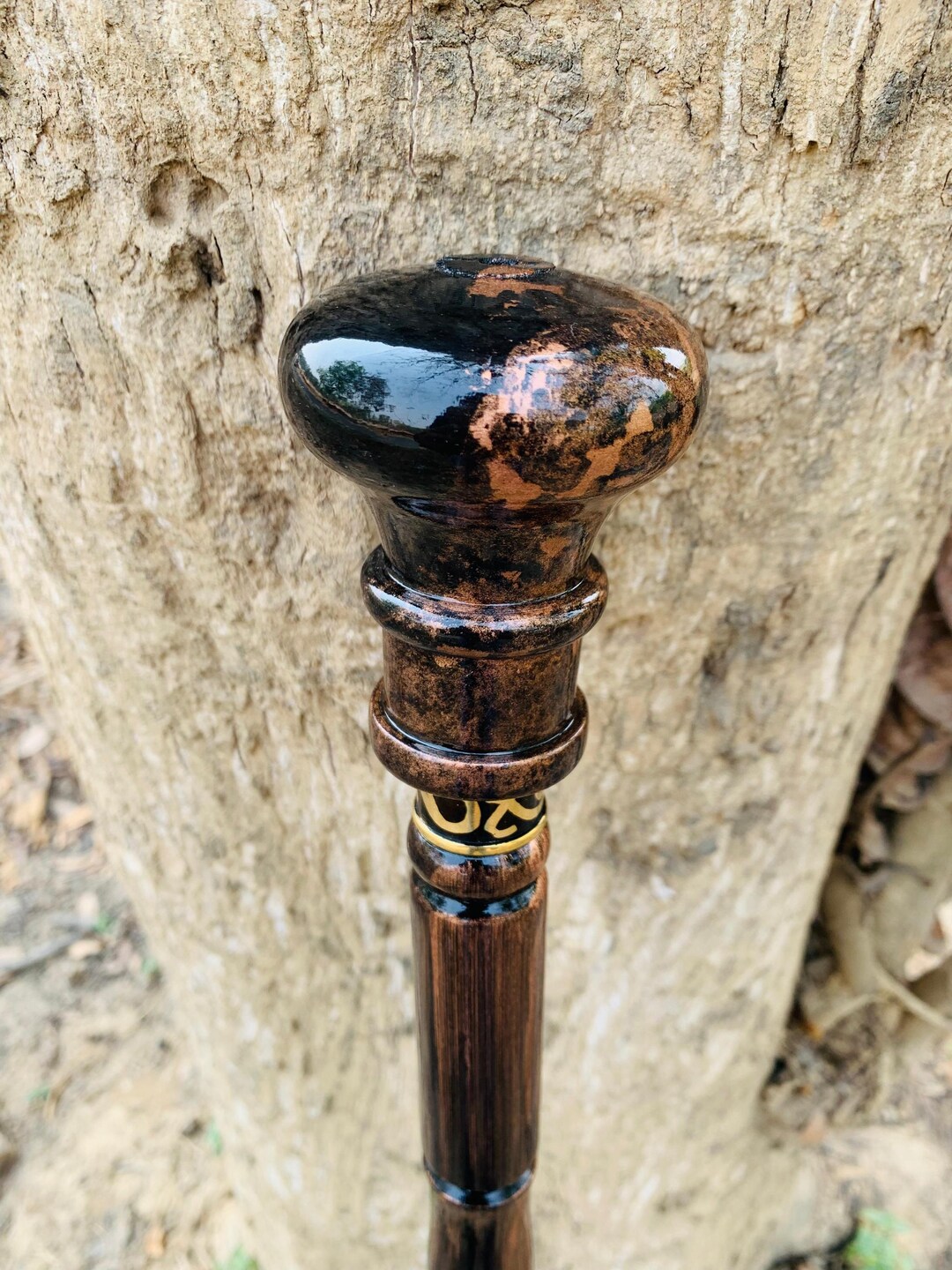 Wooden Walking Cane, Wooden Walking Stick, Unique Style Polish Finish ...