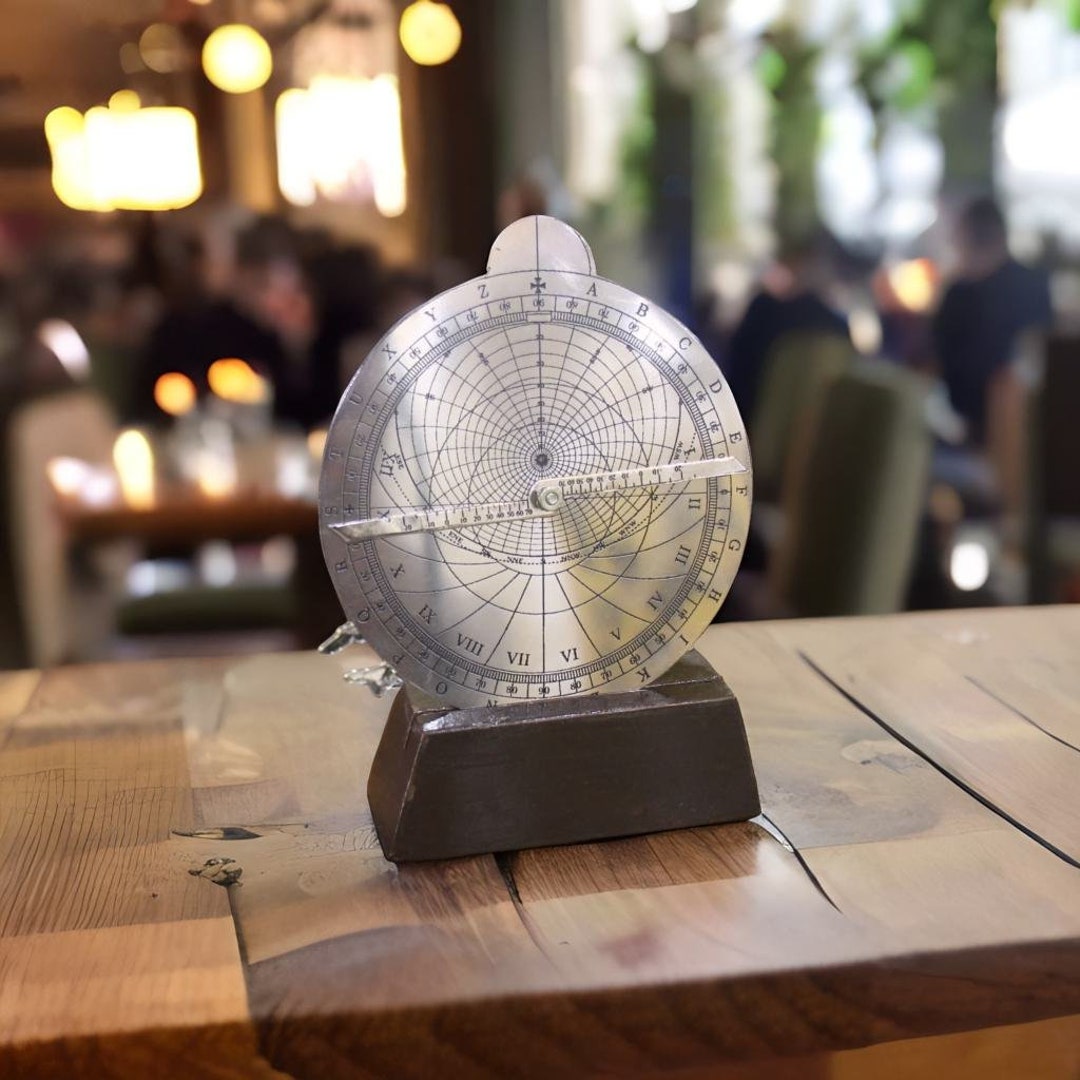 Brass Handcrafted Astrolabe Astronomical Device Silver Steel Astrolabe ...