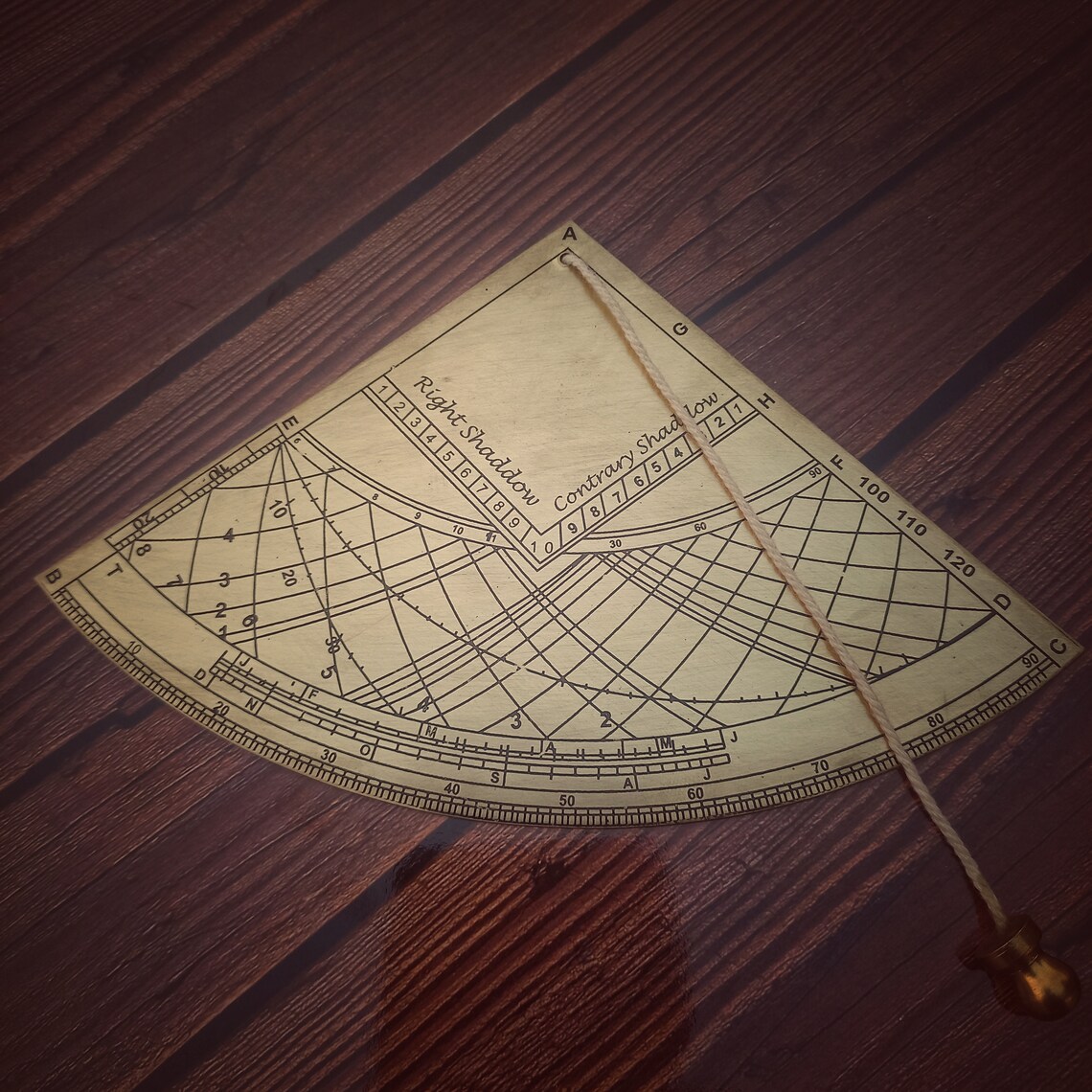 Gunter's Quadrant Astronomical Quadrant, Birthday Gift for Him, Gift ...