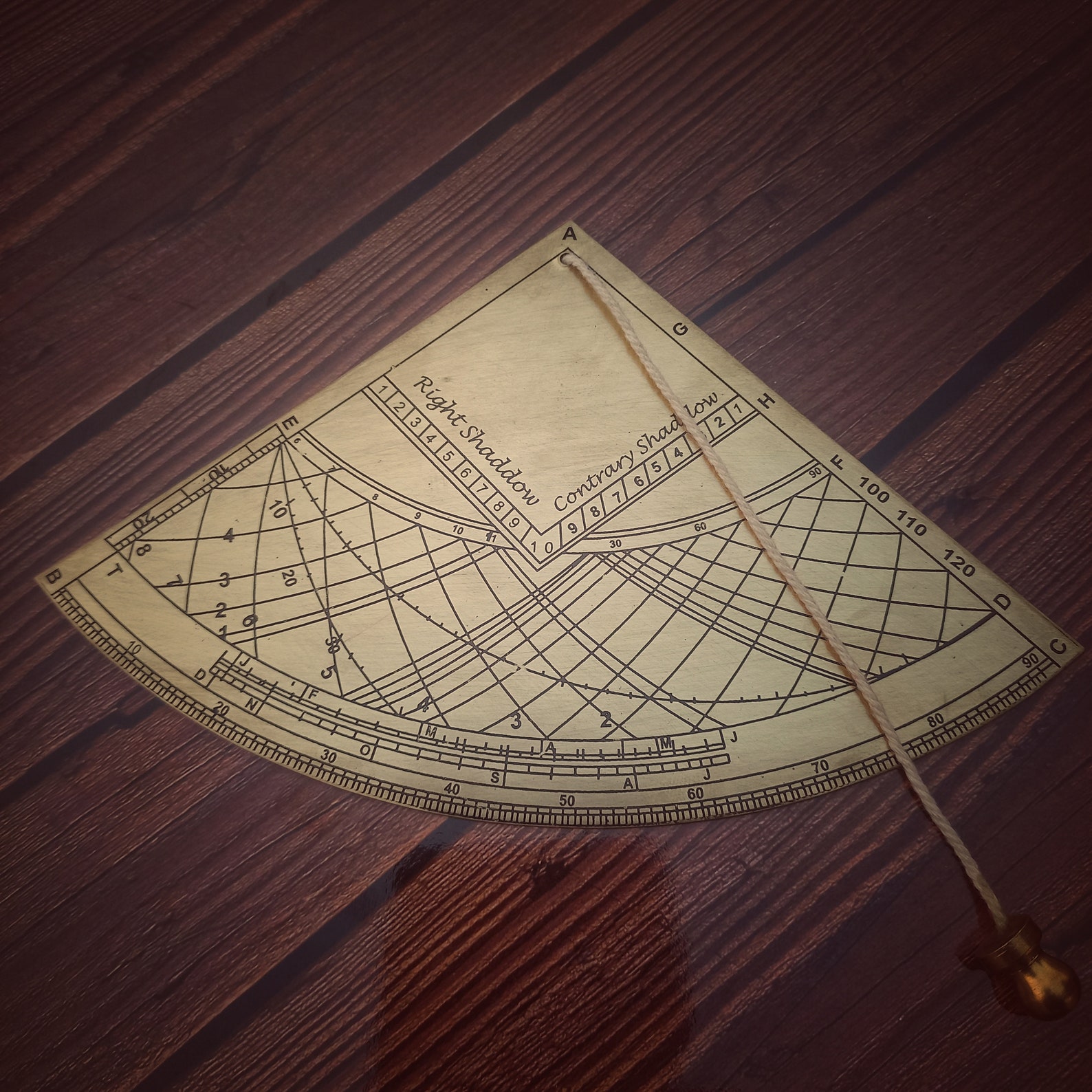 Gunter's Quadrant Astronomical Quadrant, Birthday Gift for Him, Gift ...